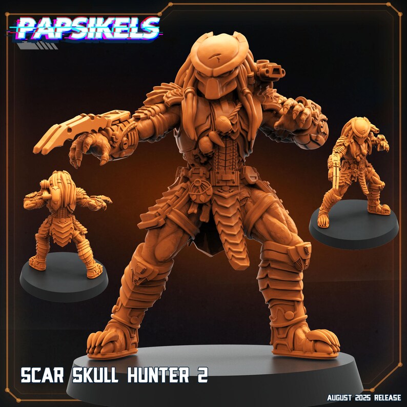 Scar Skull Hunter | 30mm 32mm | Aliens Vs. Humans | Yautja | Papsikels ...