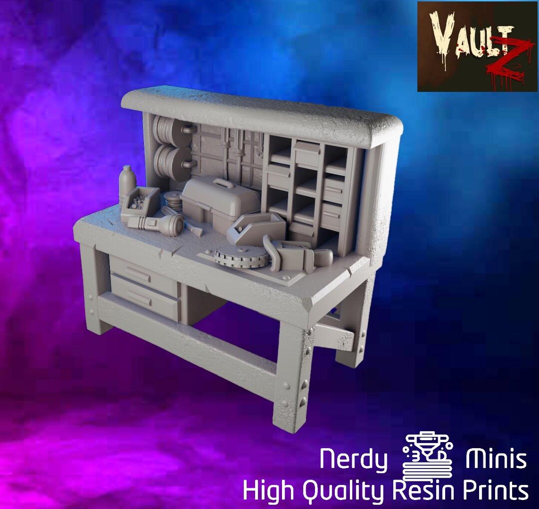 Work Bench Prop | Terrain | Props | Dnd Minis | 32mm 40mm | Zombicide ...
