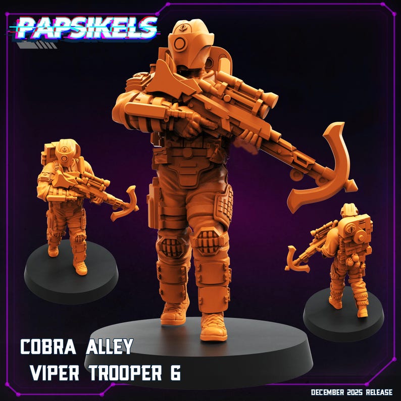 Cobra Alley Viper Troopers Part 1 | 30mm 32mm | Cyberpunk Miniatures ...