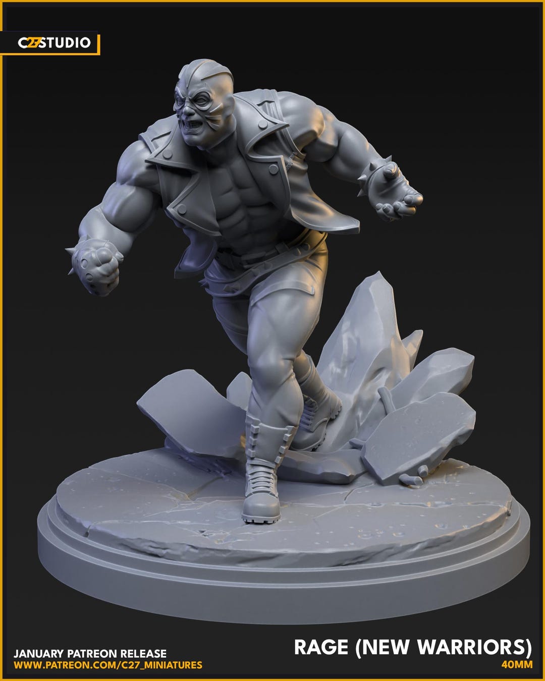 Anger | 30mm 32mm | Superhero Miniatures | C27 Studios - Etsy