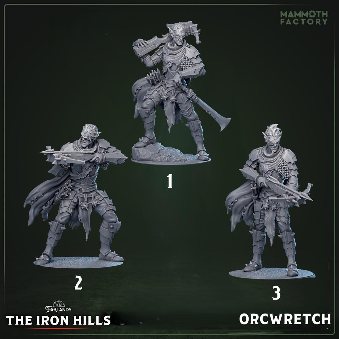 Orcwretch | 30mm 32mm | Dnd 5e | the Iron Hills | Far Lands | Mammoth ...