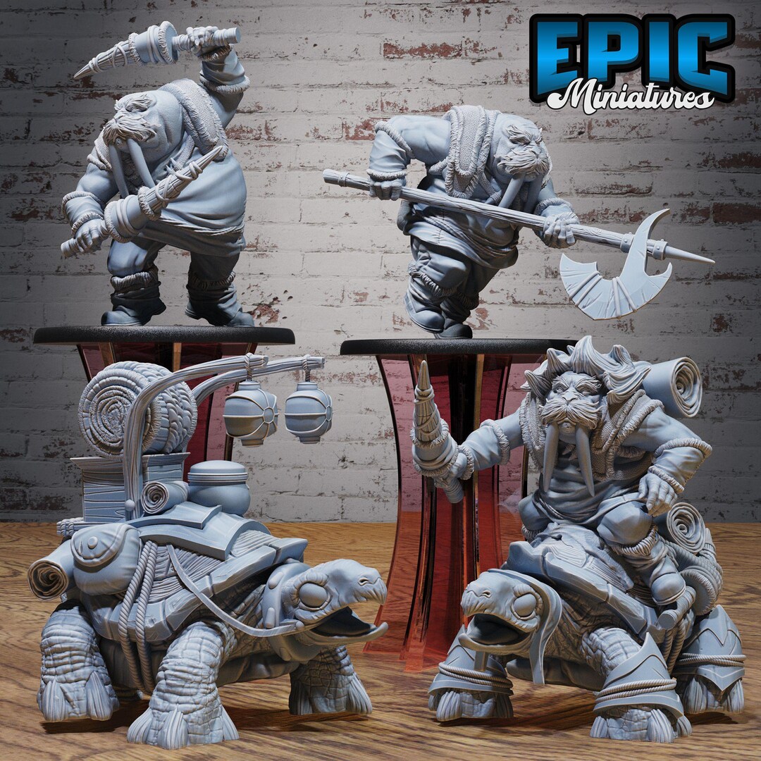Walrus Folk Warrior | 30mm 32mm | North Raiders Collection | Dnd Minis ...