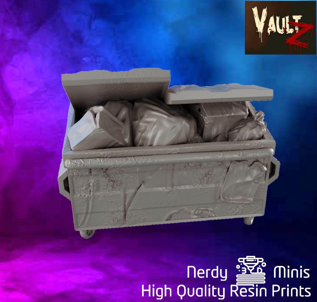 Dumpster Prop | Terrain | Props | Dnd Minis | 32mm 40mm | Zombicide ...