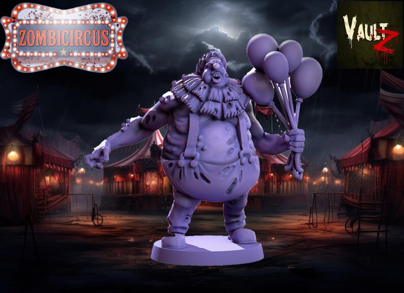 Circus Zombies #4 | 30mm 32mm | Zombie Miniatures | Zombicide | Spooky ...