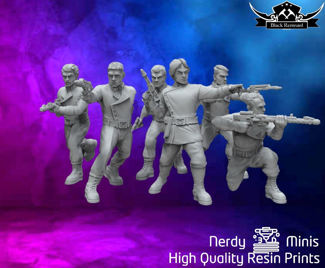 Corsec Troopers | 30mm 32mm | Sci Fi Miniatures | Black Remnant - Etsy