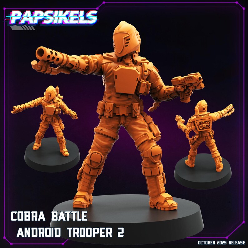 Cobra Battle Android Troopers | 30mm 32mm | Cyberpunk | GI Joe | Troop ...