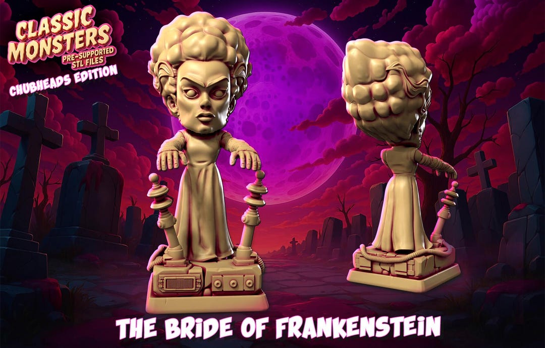 The Bride Statue | 3d Printed | Chibi | Classic Monsters| Heroes ...