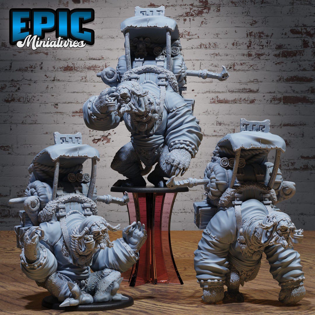 Giant Sloth Nomad #3 | 28mm 30mm 32mm | Fantasy Miniatures | Grand ...