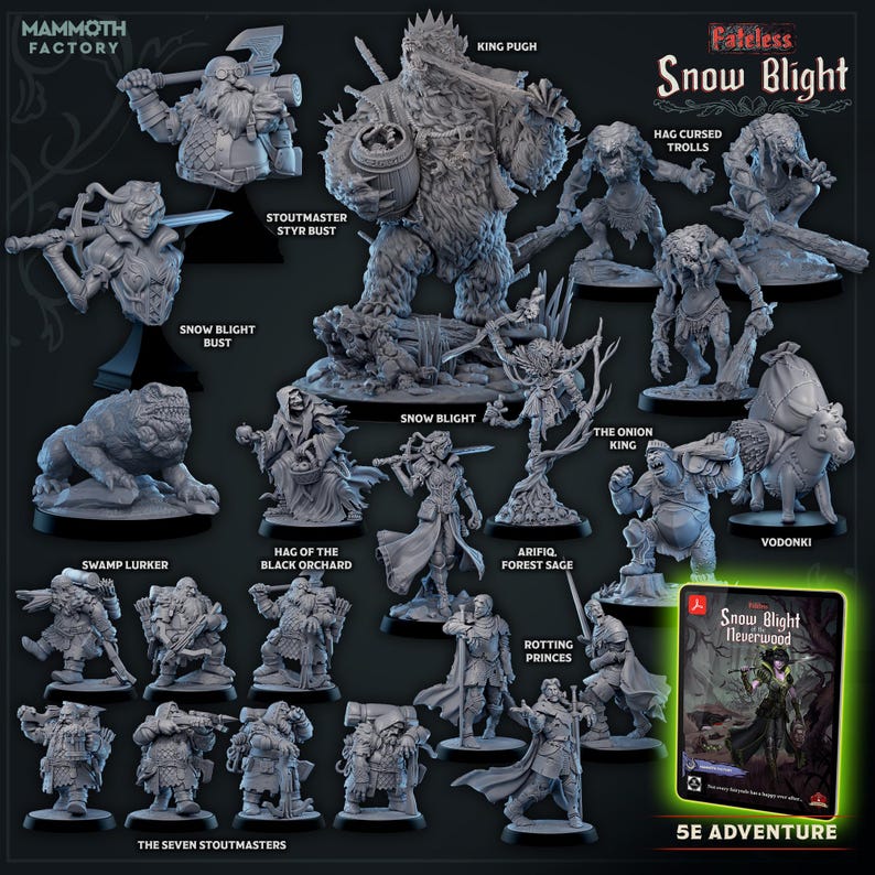 Snow Blight Miniature: Dnd 5e RPG Figure, Mammoth Factory - Etsy