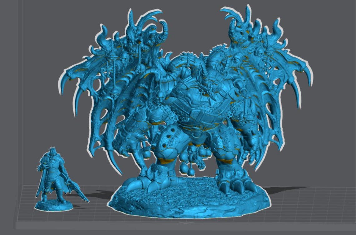 Gallu Destroyer Demon | Dnd Minis | 30mm 32mm | Solgood Creations - Etsy