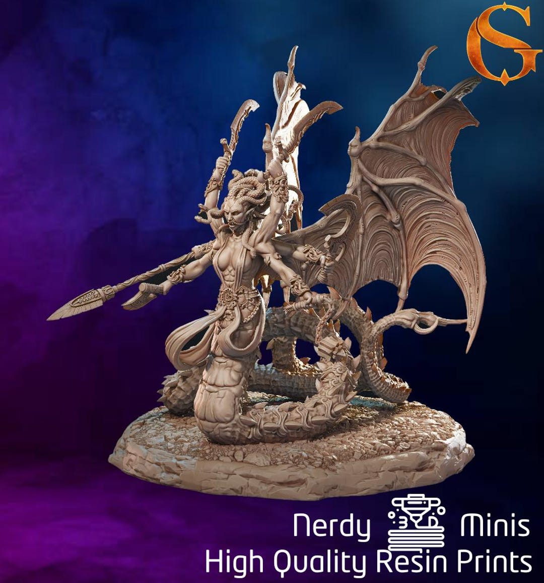 The Marilith | Dnd Minis | 30mm 32mm | Solgood Creations - Etsy