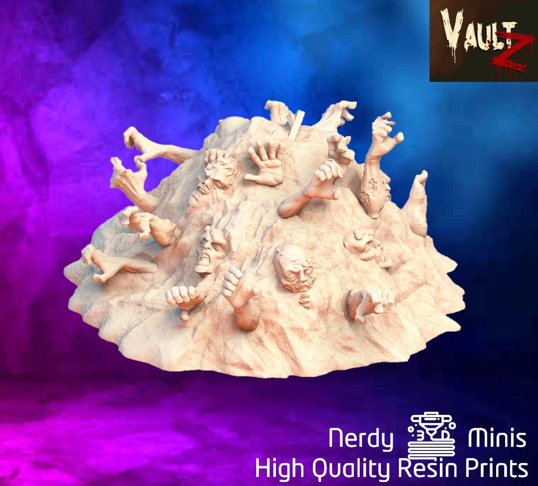 Zombie Sand Pile Prop | Terrain | Props | Dnd Minis | 32mm 40mm ...