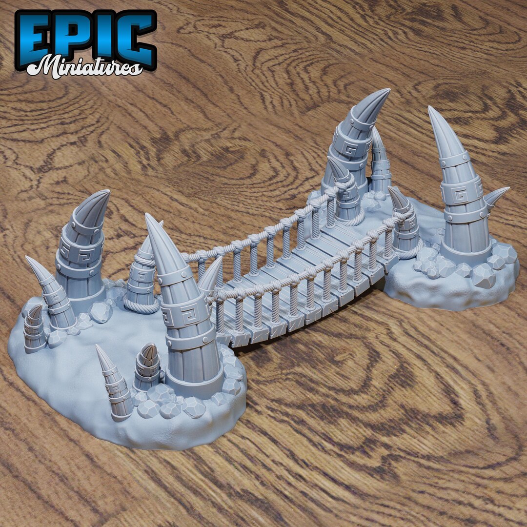 Rope Bridge | 30mm 32mm | Fantasy Miniatures | Terrain | Epic ...