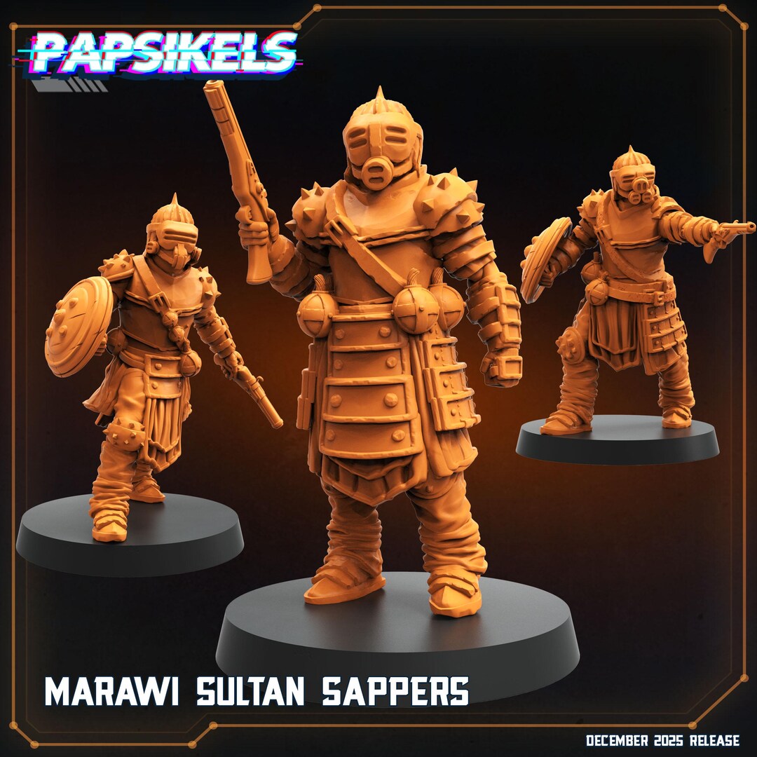 Marawi Sultan Sappers | 30mm 32mm | Sci Fi Miniatures | Trench Crusade ...