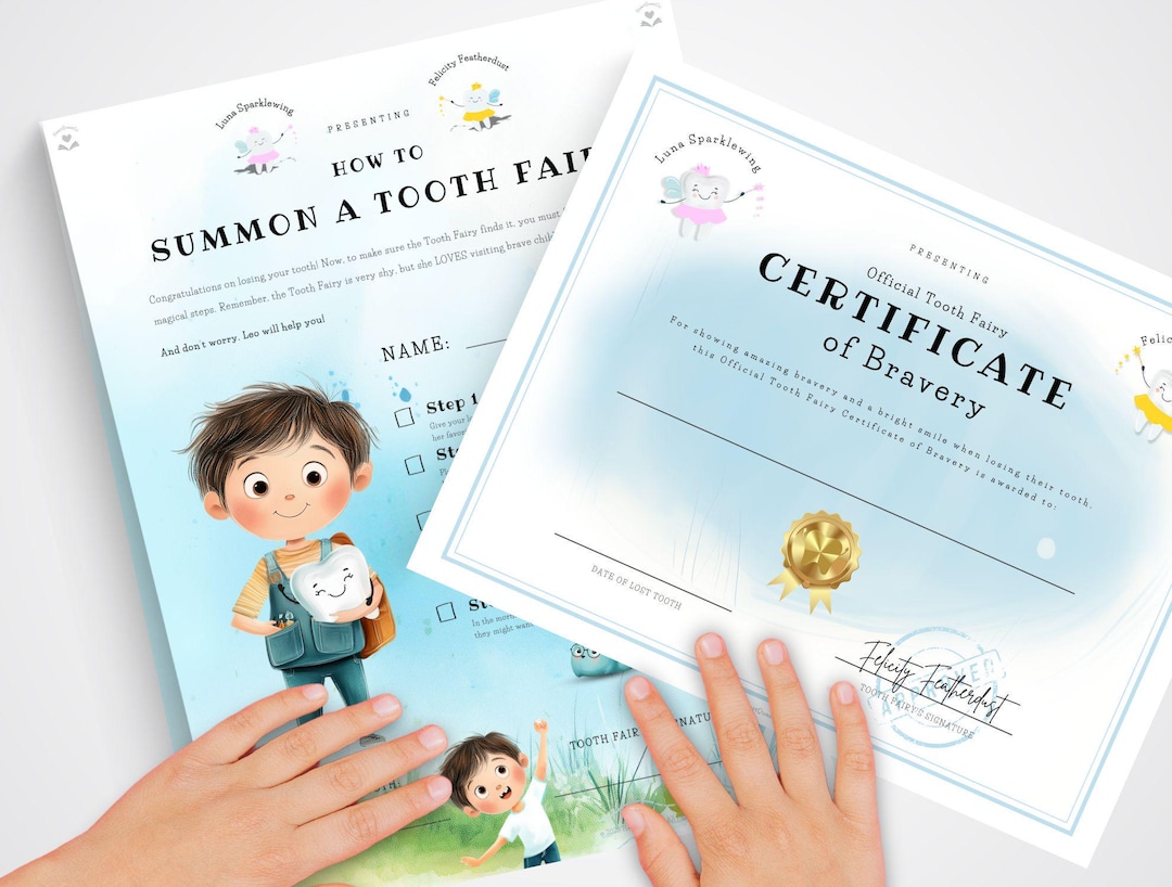 The Tooth Fairy Certificate of Bravery Pack - Etsy