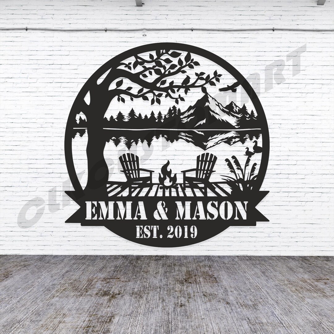 Custom Metal Campfire Sign, Personalized Cabin Decor, Outdoor Gift - Etsy