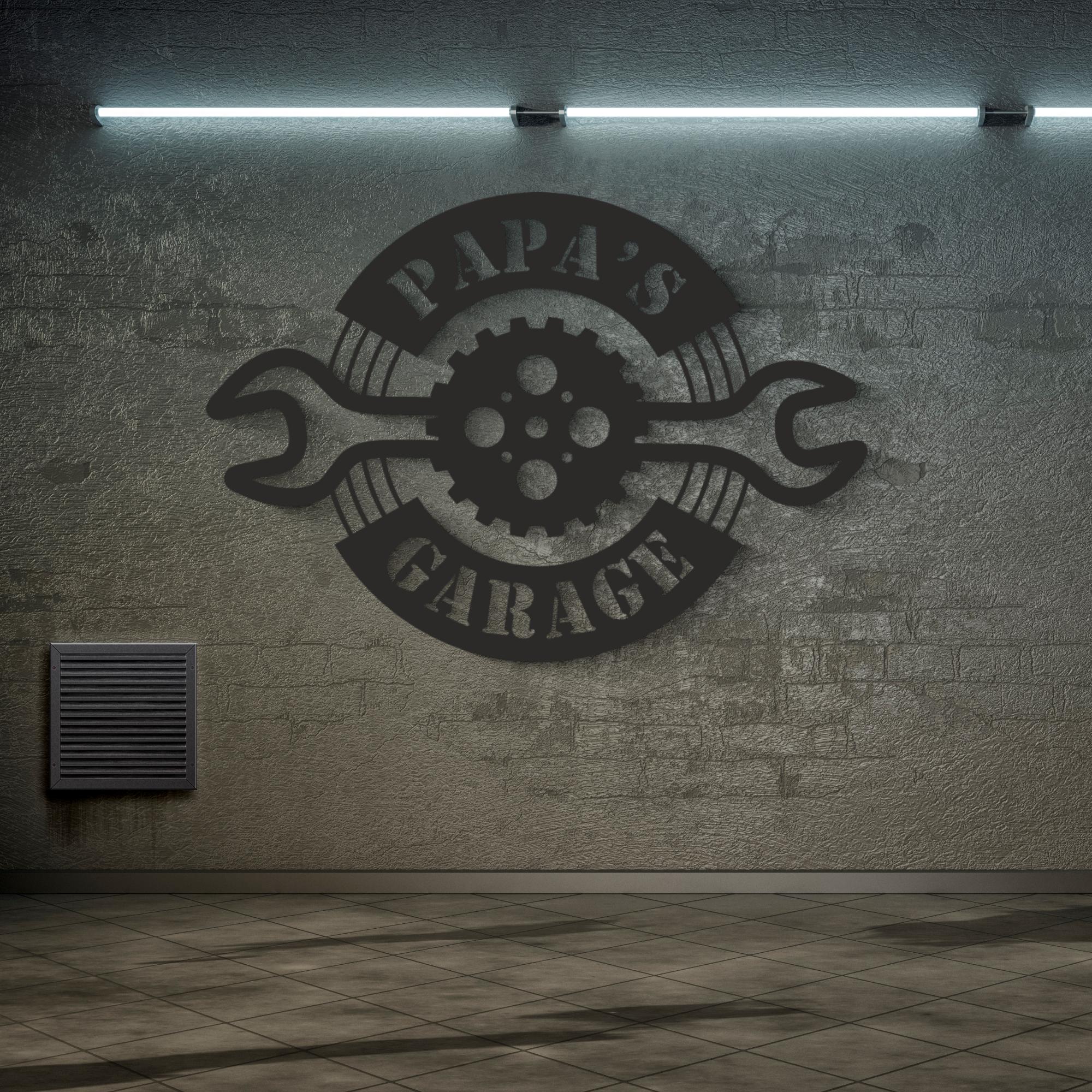 Custom Metal Garage Sign: Personalized Wall Decor, Mancave Art - Etsy