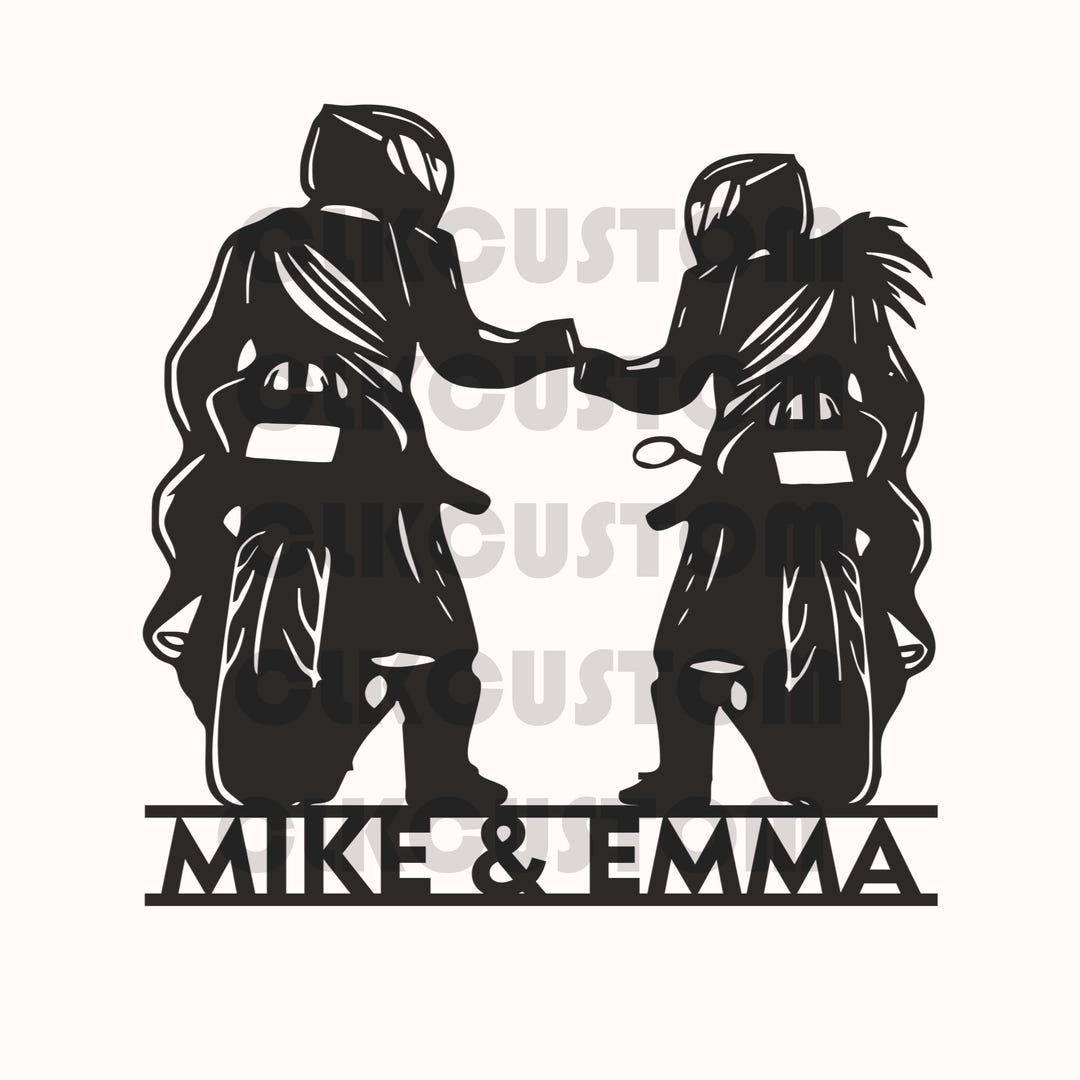Custom Biker Couple Wall Decor: Personalized Motorcycle Garage Decor - Etsy