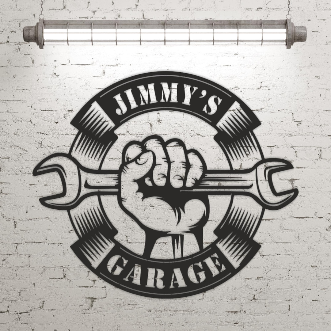Custom Metal Workshop Sign, Dad Gift, Custom Garage Sign, Personalized ...