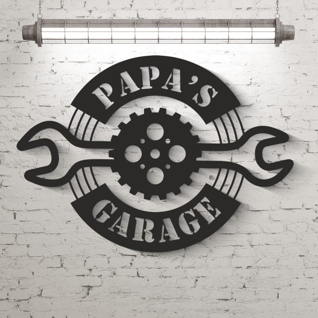 Custom Metal Garage Sign: Personalized Wall Decor, Mancave Art - Etsy