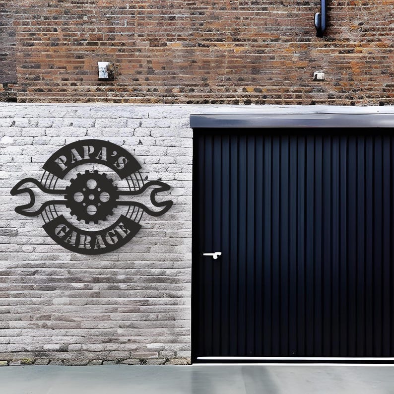 Custom Metal Garage Sign: Personalized Wall Decor, Mancave Art - Etsy