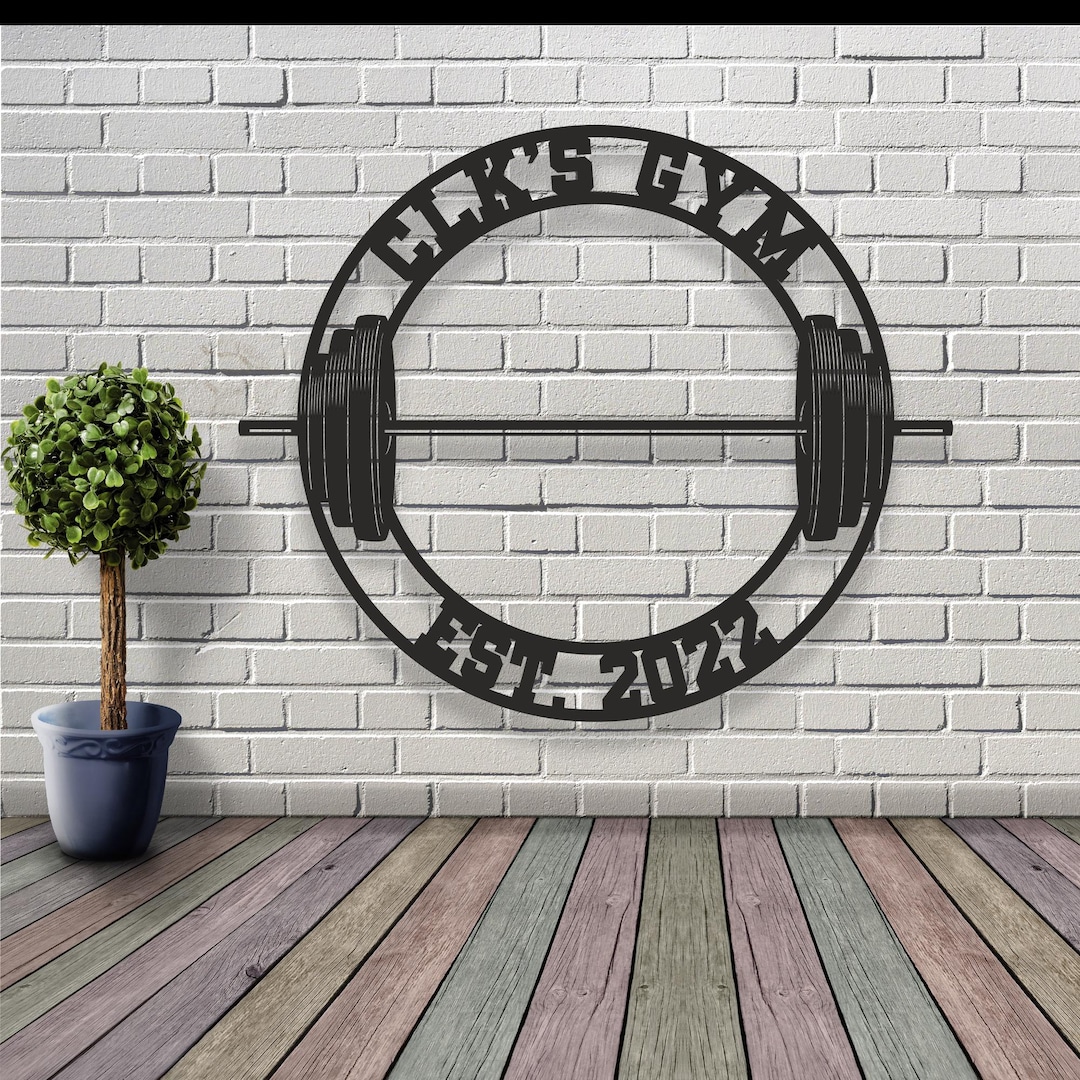 Personalized Gym Metal Sign: Powerlifting, Crossfit, Home Fitness Decor ...