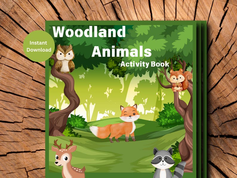 Woodland Animals Activity Book - Etsy