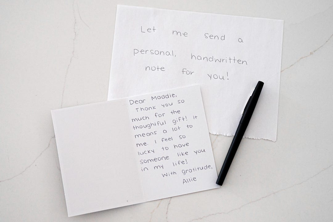 Handwritten Thank You Card, Written and Mailed for You, Personalized ...