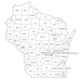 Wisconsin Counties County Outline SVG Files, Silhouette Files, Cut ...