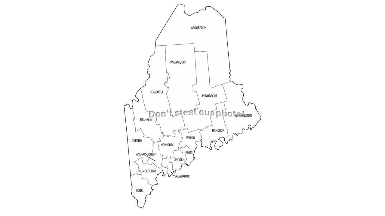 Maine Counties County Outline SVG Files, Silhouette Files, Cut Files ...