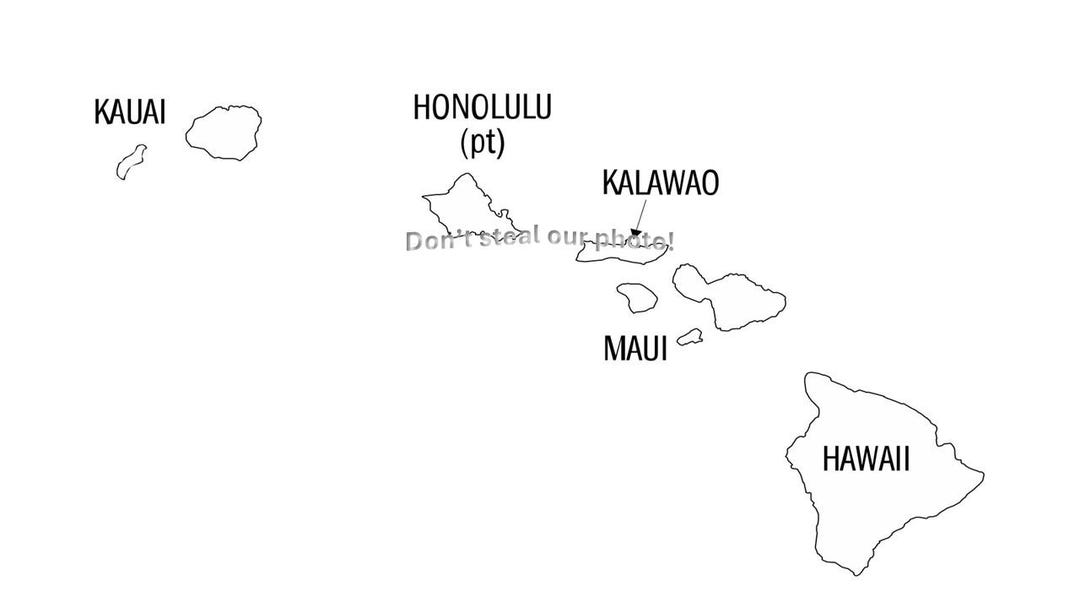 Hawaii Counties County Outline SVG Files, Silhouette Files, Cut Files ...