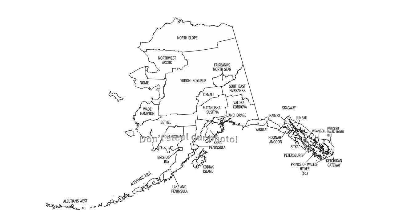 Alaska Counties County Outline SVG Files, Silhouette Files, Cut Files ...