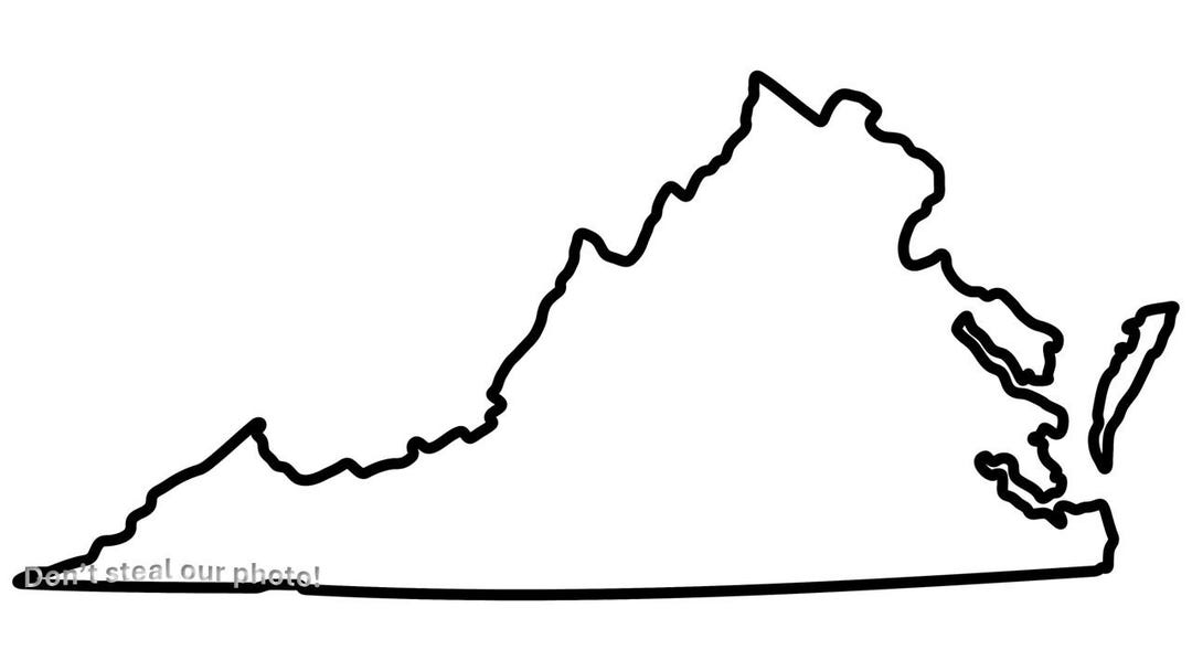 Virginia Outline SVG Files | Virginia Silhouette SVG Files | Virginia ...