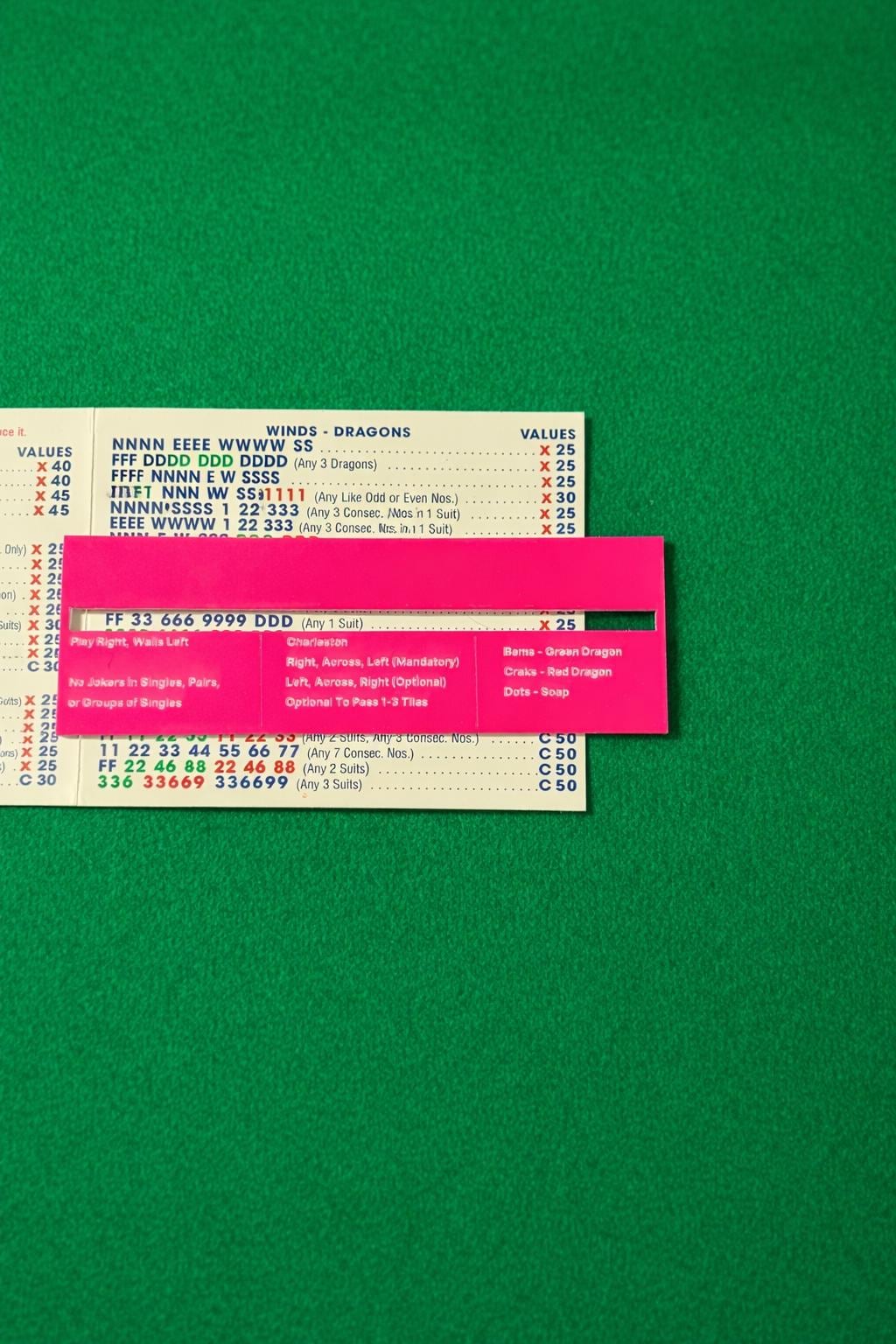 Mahjong Line Finder Reader | Mahjong Rules Guide - Etsy