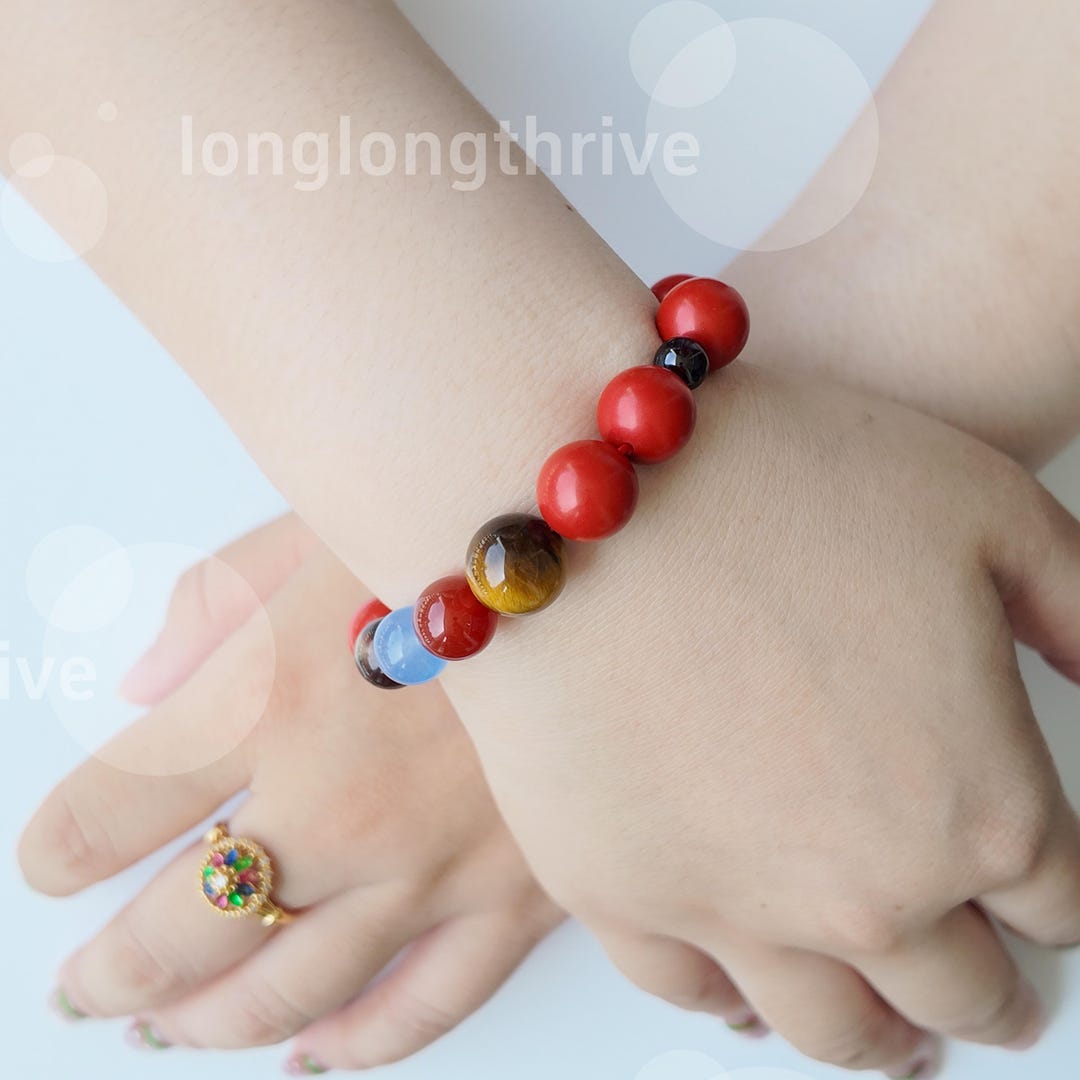 Red Cinnabar Gemstone Bracelet: Healing Energy, Agate, Chalcedony ...