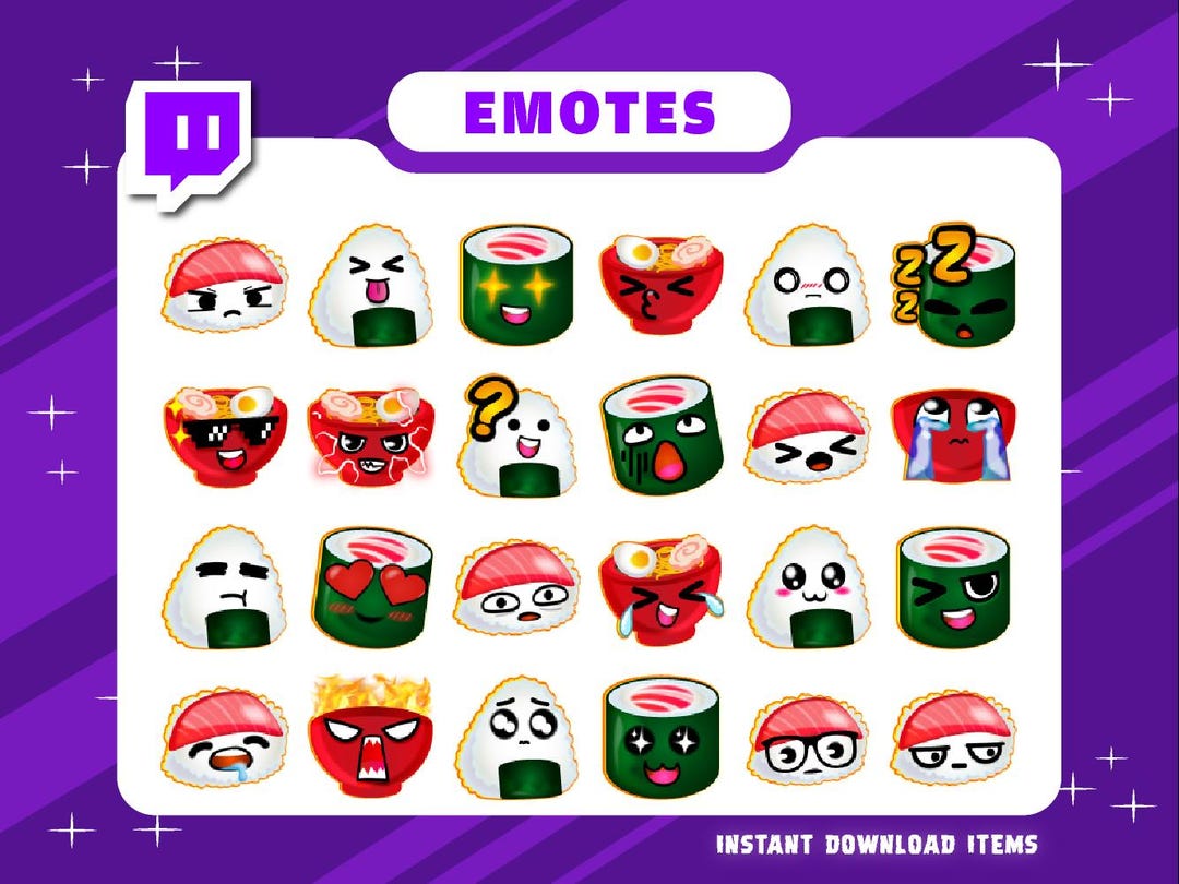 Twitch Emotes, Sushi Emotes, Anime Emotes, Food Emotes, Chibi Emotes ...
