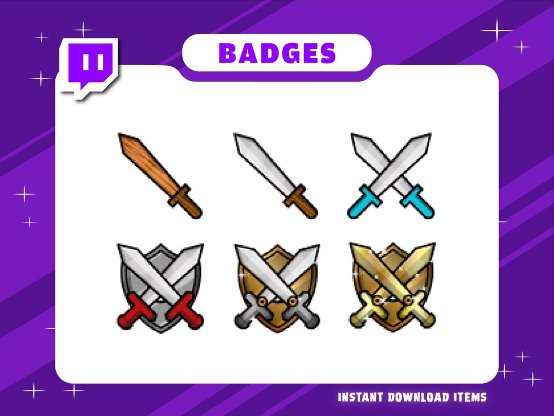 Twitch Sub Badges, Blade Sub Badges, Twitch Badges, Epic Badges, Twitch ...