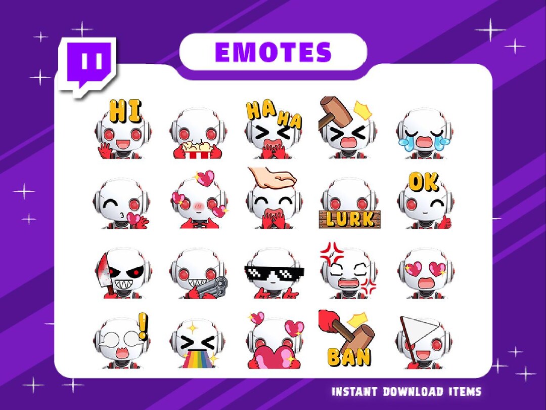 Twitch Emotes, Robot Emotes, Anime Emotes, Game Emotes, Chibi Emotes ...