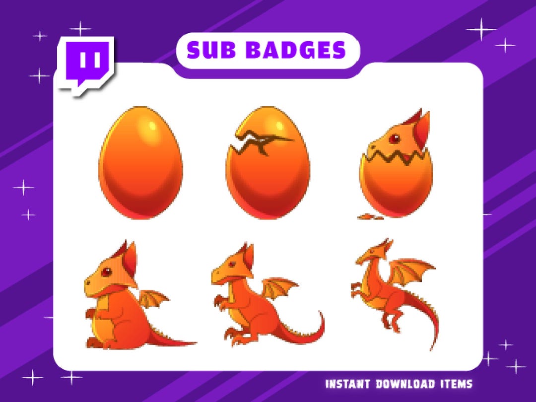Twitch Sub Badges, Dragon Sub Badges, Twitch Badges, Mystic Badges ...