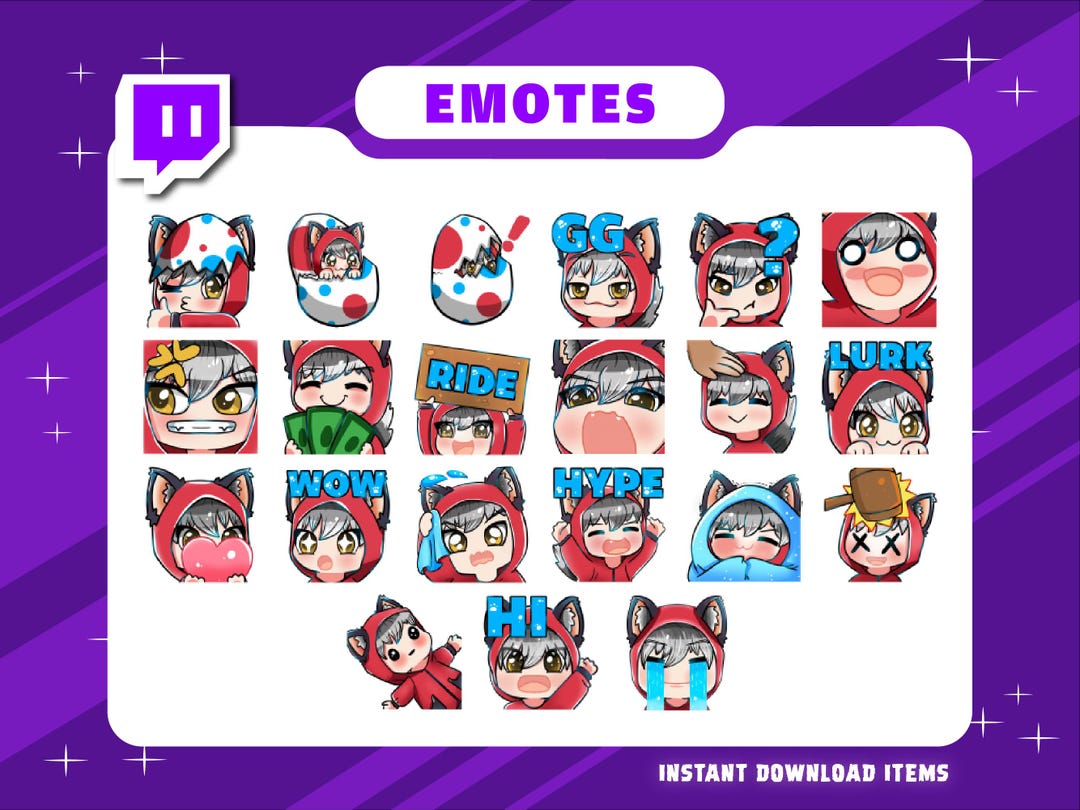 Twitch Emotes, Cat Boy Emotes, Anime Emotes, Boy Emotes, Chibi Emotes ...