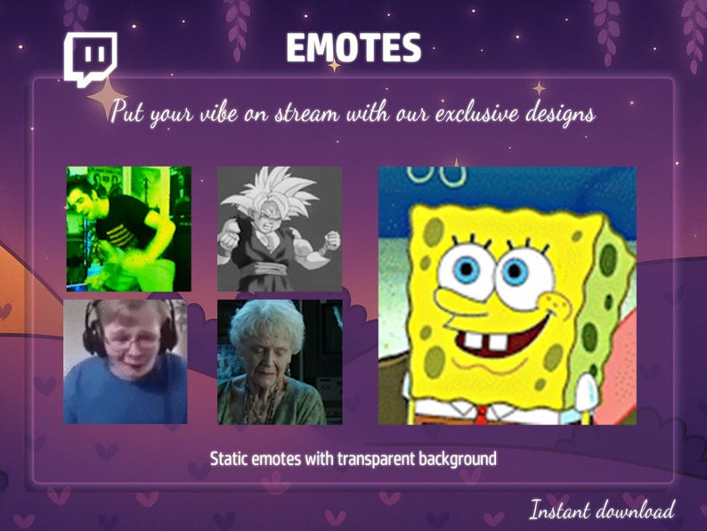 Animated Meme Emotes , Emotes for Twitch, Funny Meme, Youtube, Discord ...