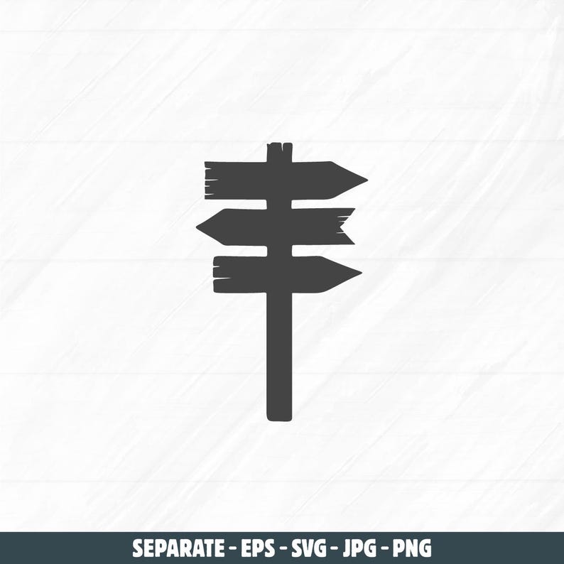 Wooden Signpost Silhouette, Wooden Signpost Svg, Wooden Signs Svg ...