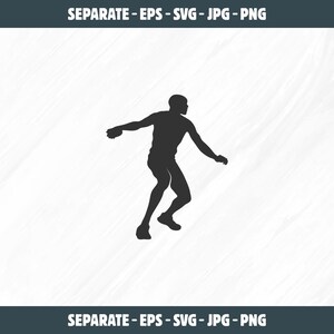 Discus Thrower Silhouette (svg, Eps, Jpg, Dxf) - Etsy