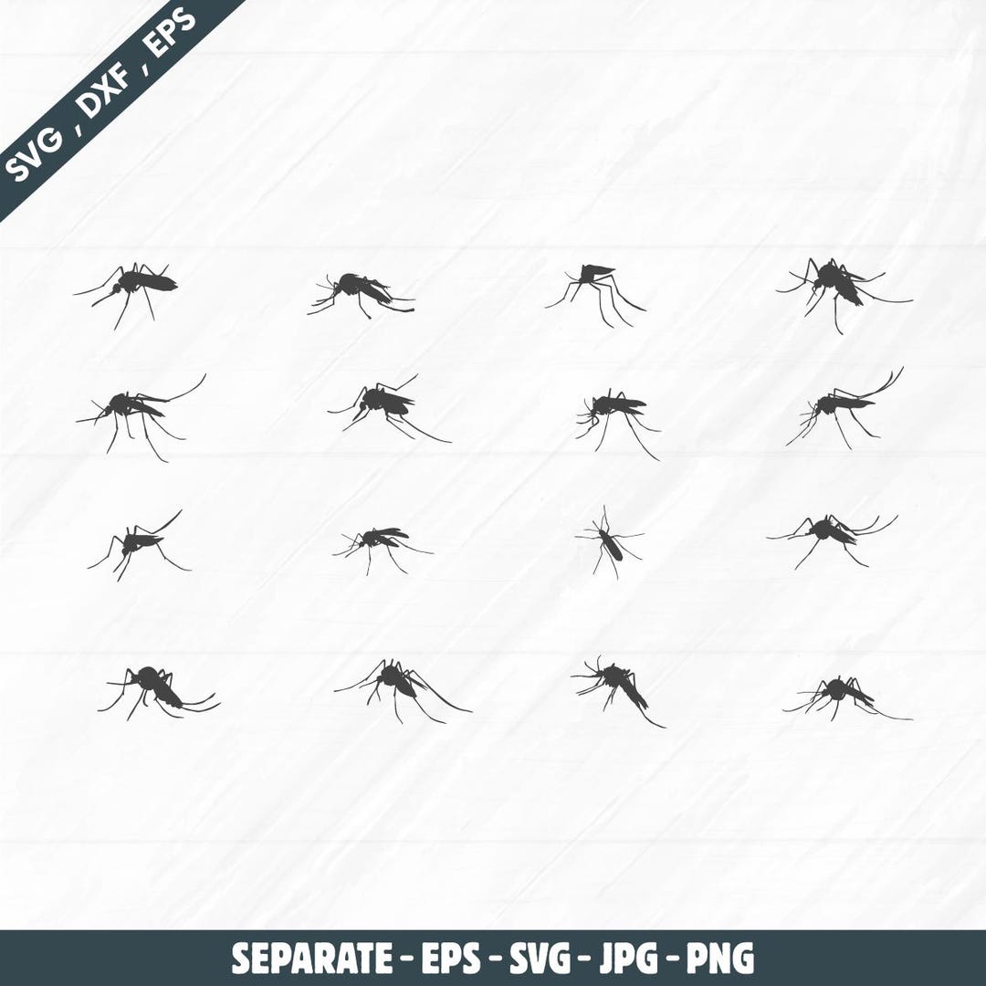 Mosquitoes Silhouettes, Mosquito Svg, Mosquito Vector, Mosquito Clipart ...