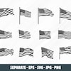 American Flag Waving Dxf Svg - Etsy