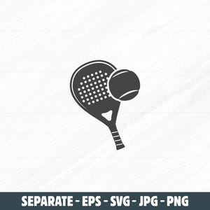 Padel Tennis SVG Bundle: Silhouette, Clipart, Vector (digital Files) - Etsy
