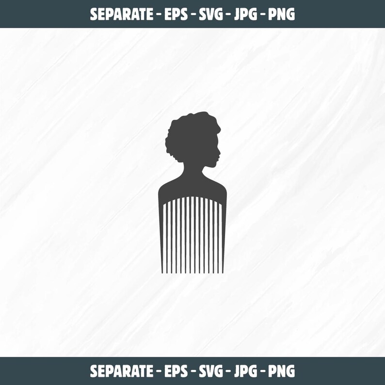 Afro Comb SVG, Afro Comb Silhouette, Afro Comb Clipart, Afro Pick SVG ...