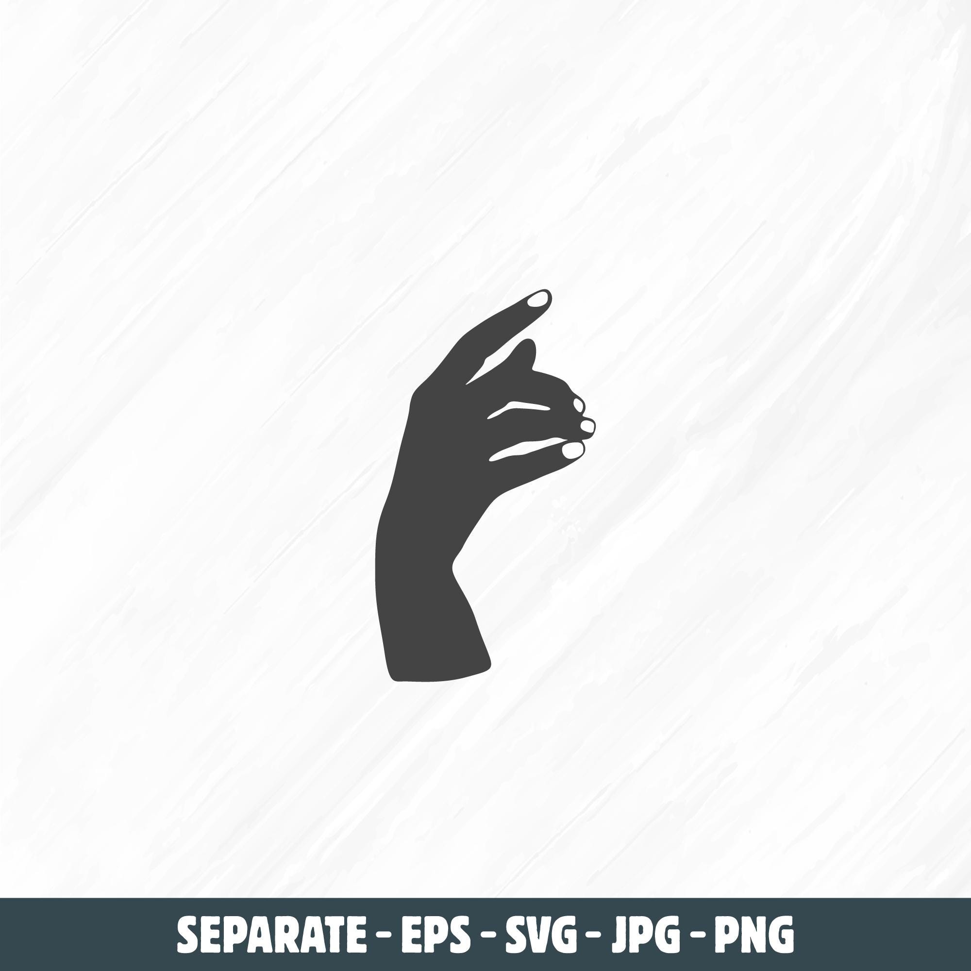Hand Silhouette, Hand Svg, Hand Gesture Silhouette, Hand Gesture Svg ...