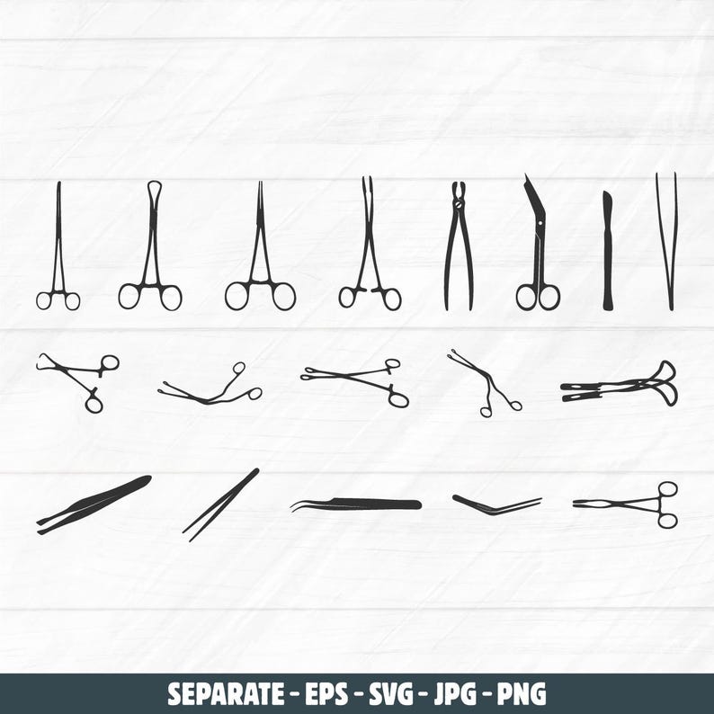 Surgical Instruments Svg, Surgical Forceps Svg, Medical Tools Svg ...