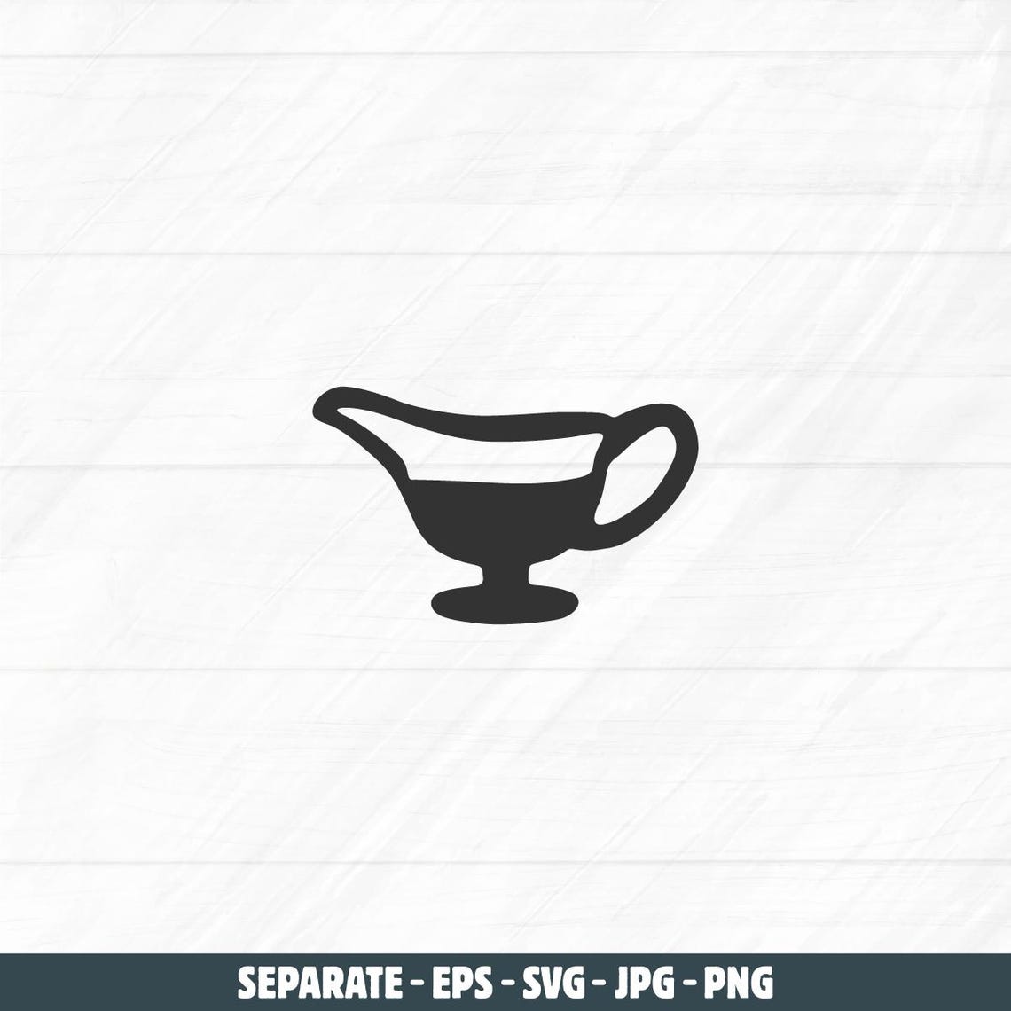Gravy Boat Silhouette Vector Art (svg, Eps, Dxf, Jpg) - Etsy